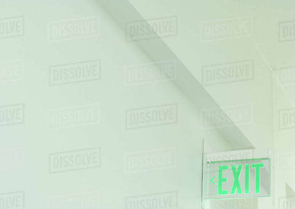 Exit sign - Stock Photo - Dissolve