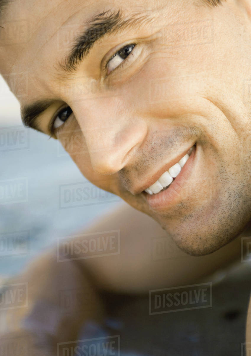 Man's smiling face - Royalty-free Stock Photo | Dissolve