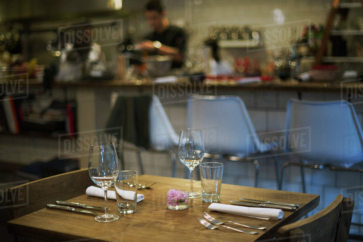 Restaurant table ready for customer - Stock Photo - Dissolve