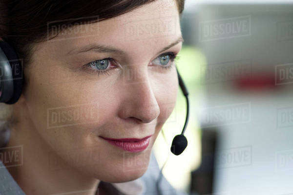 Telemarketer, portrait - Royalty-free Stock Photo | Dissolve