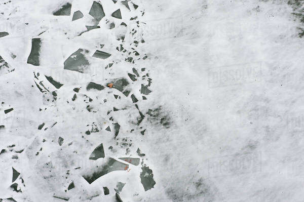 Ice and snow on ground - Royalty-free Stock Photo | Dissolve