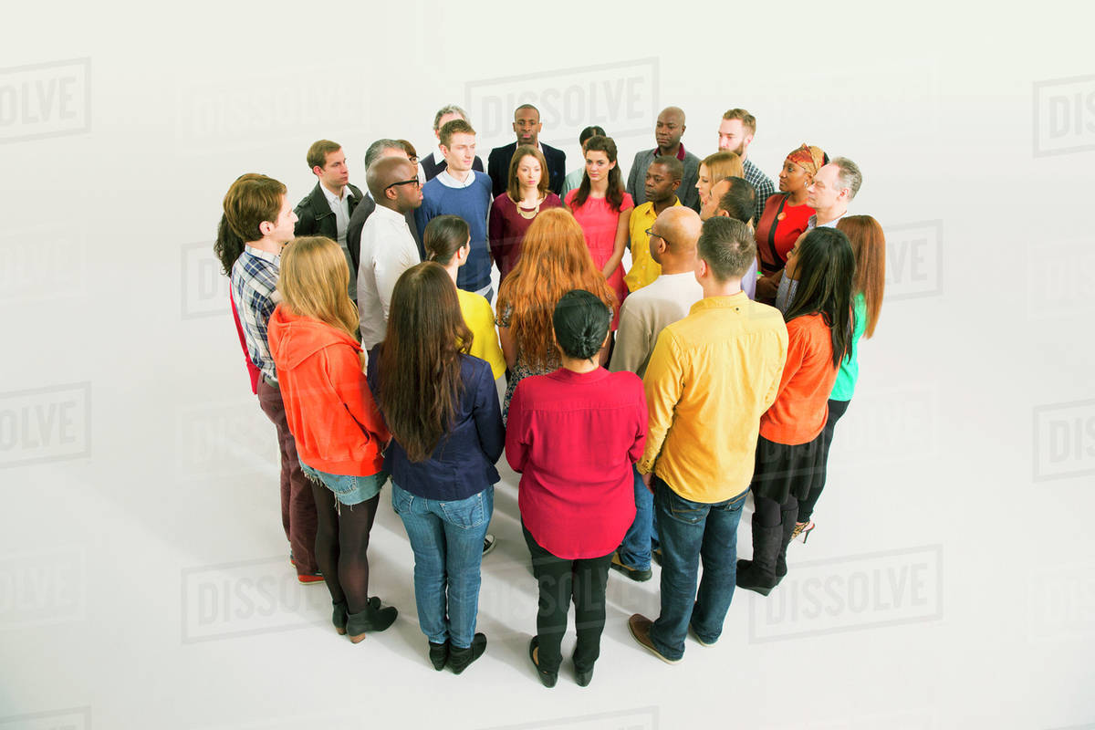Diverse group in circle - Royalty-free Stock Photo | Dissolve
