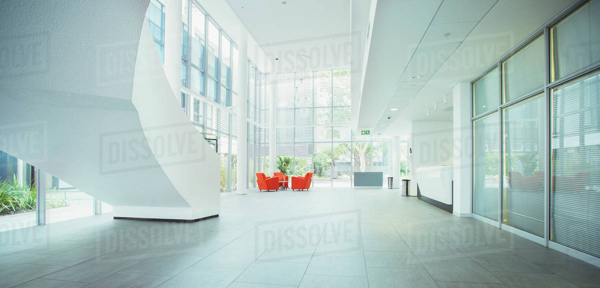 Light shining through windows in office building - Royalty-free Stock ...