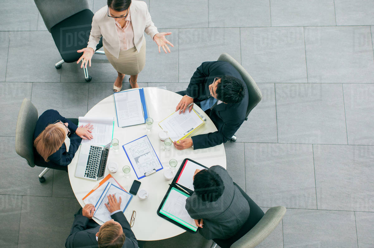 Business people having meeting at table - Royalty-free Stock Photo ...