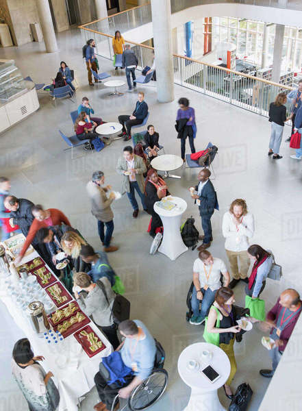 Business people networking, enjoying coffee break at conference - Stock ...