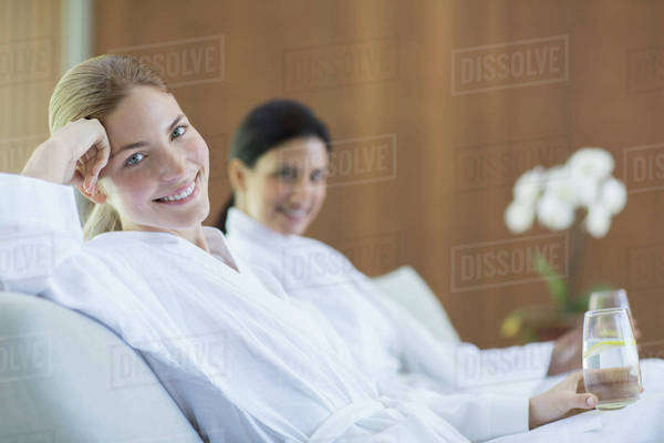 Women relaxing together in spa - Royalty-free Stock Photo | Dissolve