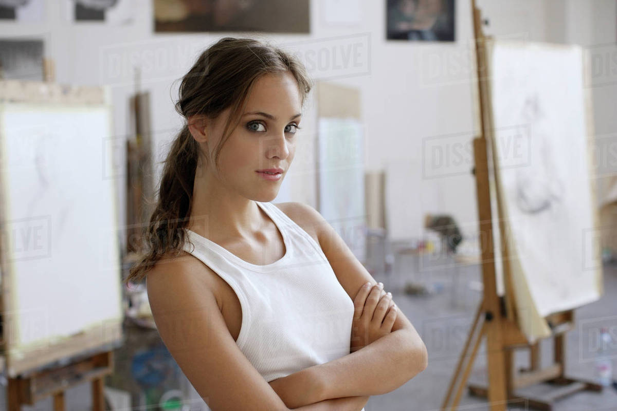 Artist in studio - Stock Photo - Dissolve