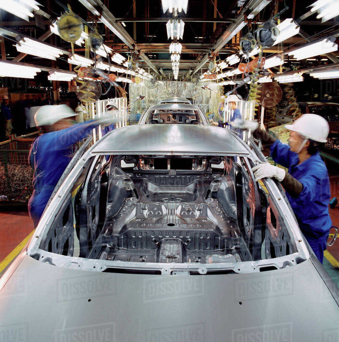 Malaysia, Kuala Lumpur, Proton auto factory, Proton cars on automated ...