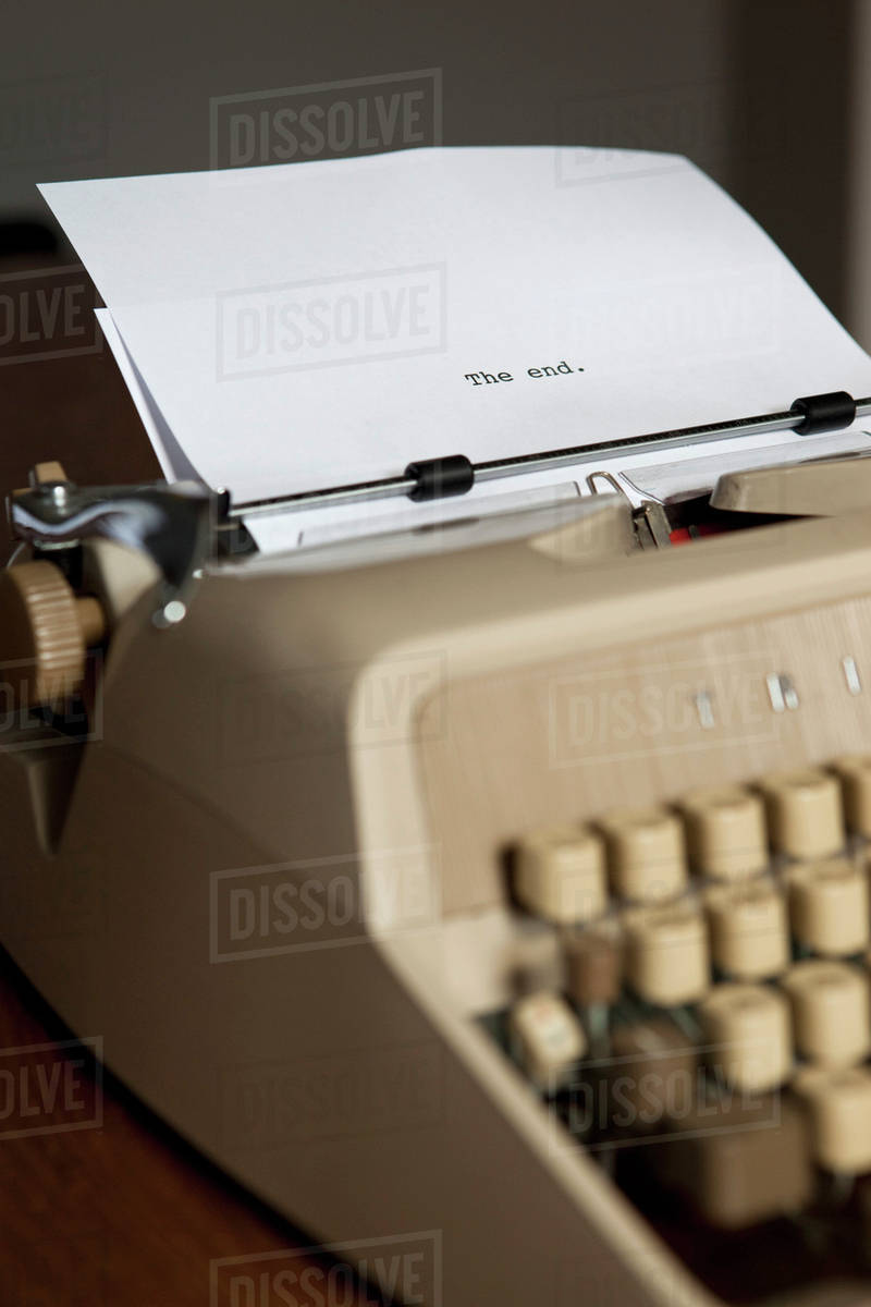 THE END on a sheet of paper in a typewriter - Royalty-free Stock Photo ...