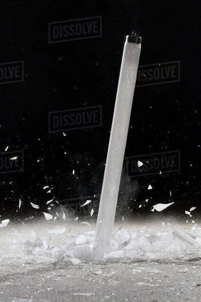 A fluorescent tube shattering - Royalty-free Stock Photo | Dissolve