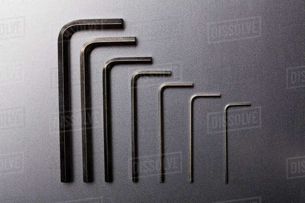 Various sizes of Allen wrenches in a neat row - Royalty-free Stock ...