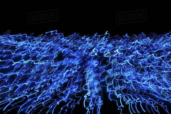 Blue squiggly light pattern - Royalty-free Stock Photo | Dissolve