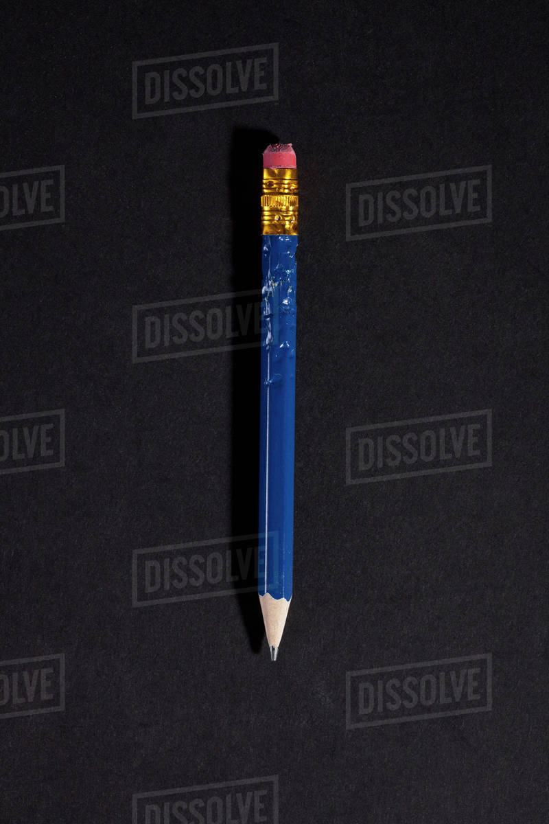 A pencil with a chewed up end - Royalty-free Stock Photo | Dissolve