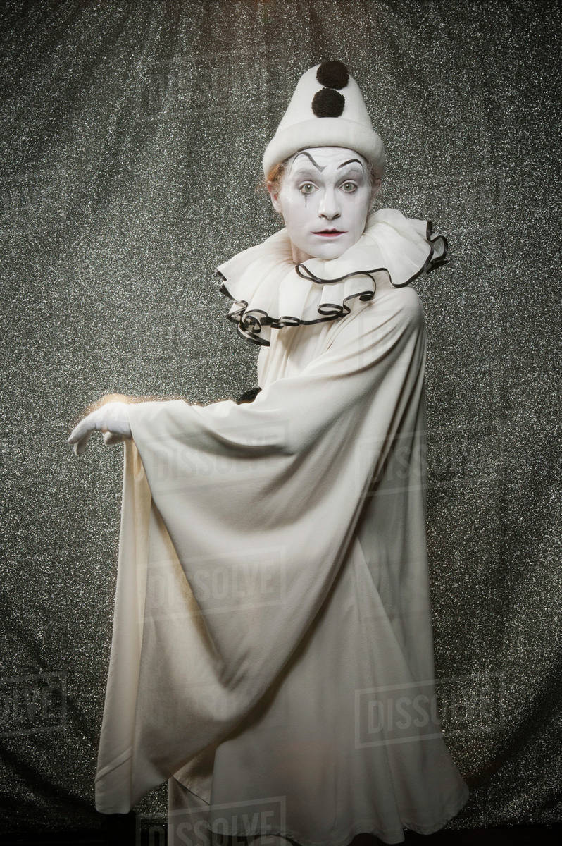 A serious clown on stage - Stock Photo - Dissolve