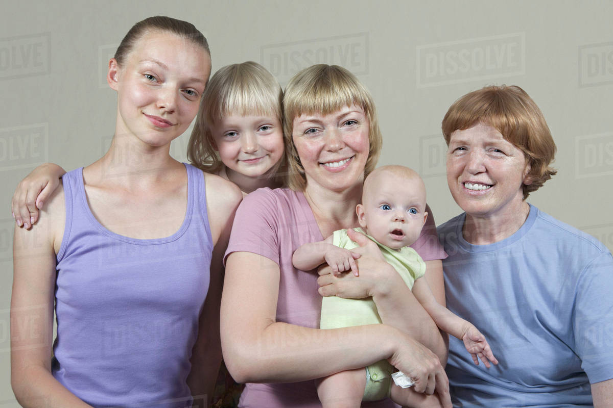 Three generation family, smiling - Royalty-free Stock Photo | Dissolve