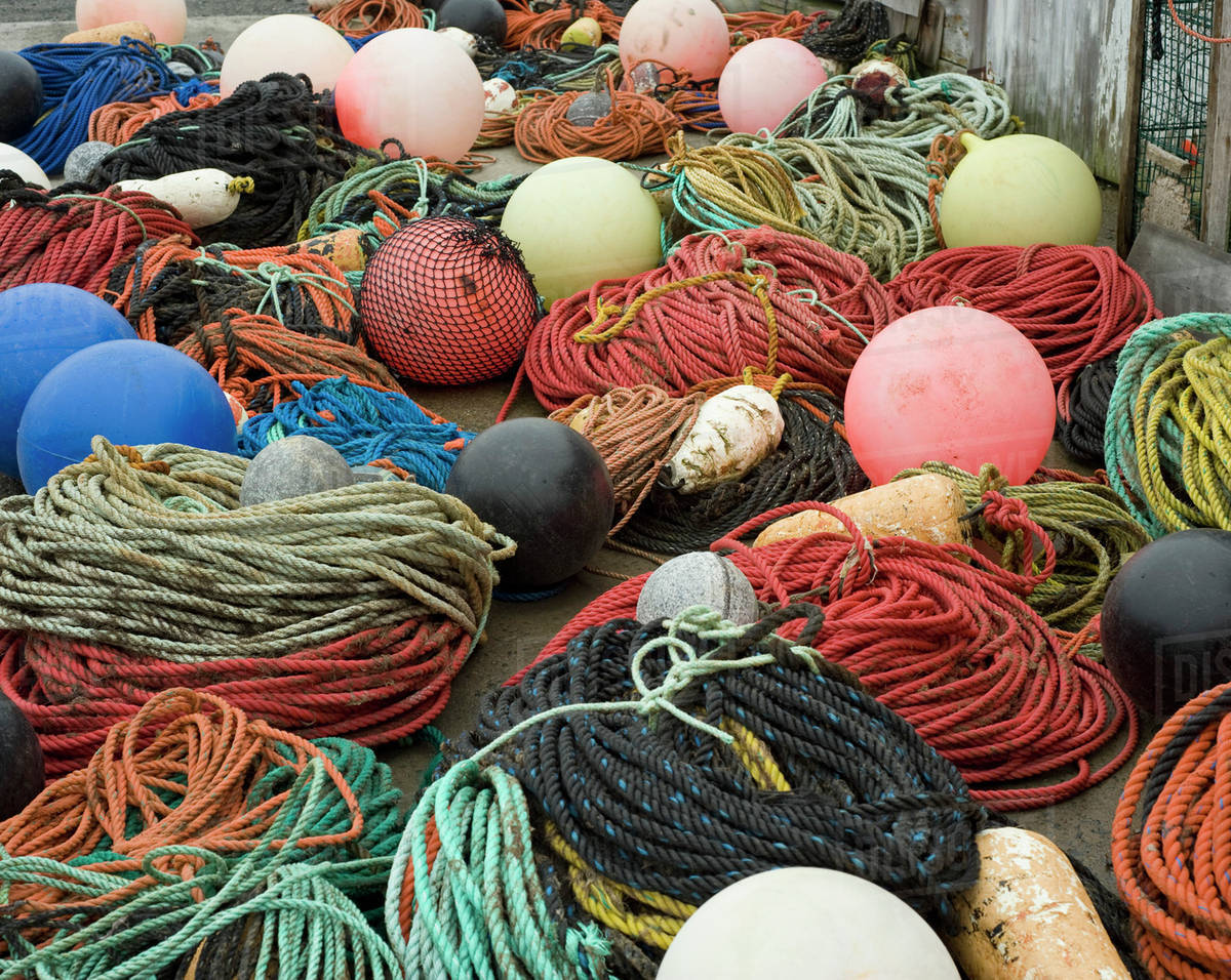 Fishing buoys and ropes - Royalty-free Stock Photo | Dissolve