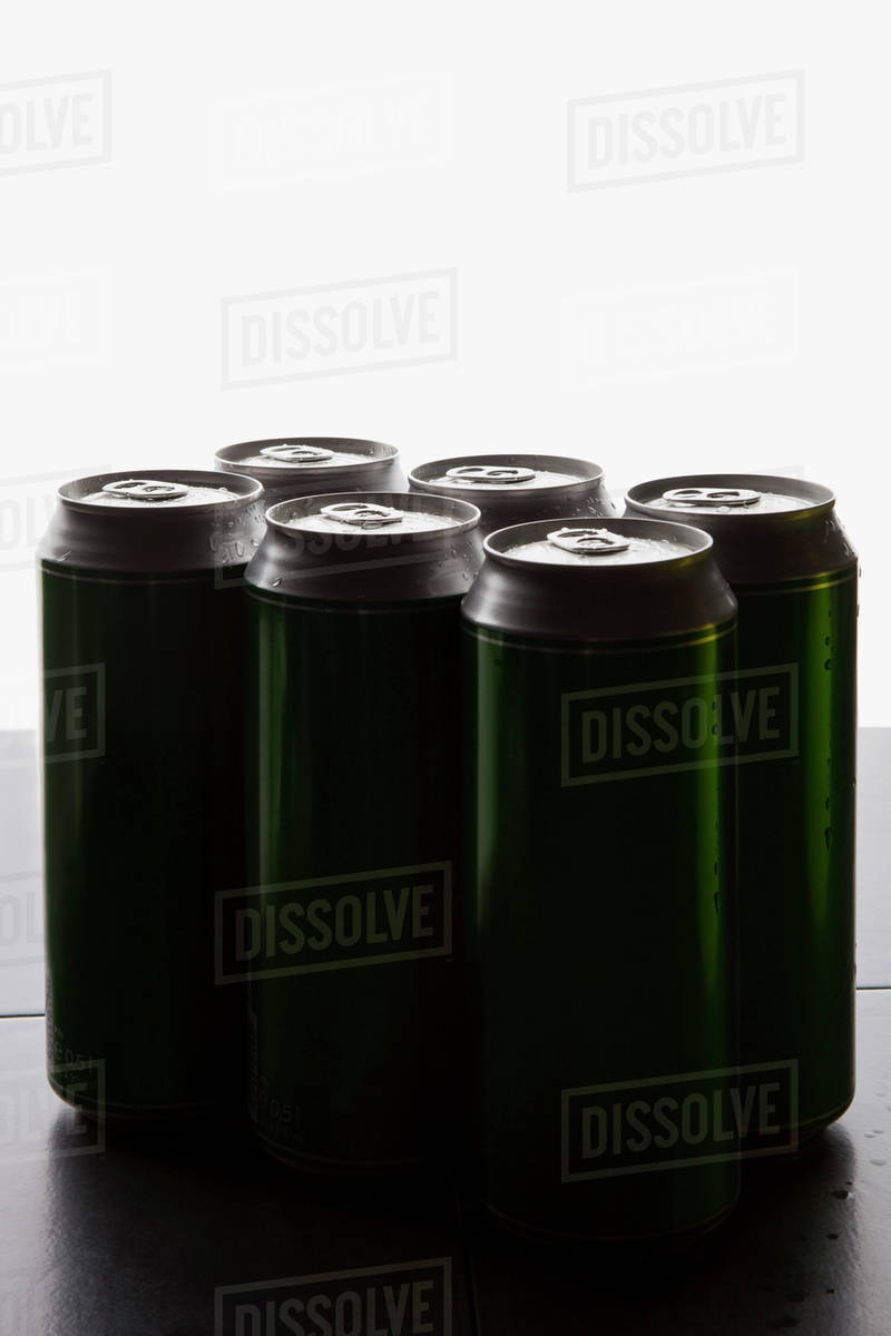 Six cans of beer - Royalty-free Stock Photo | Dissolve