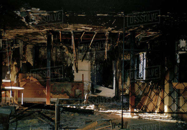 Detail of a burnt interior - Royalty-free Stock Photo | Dissolve