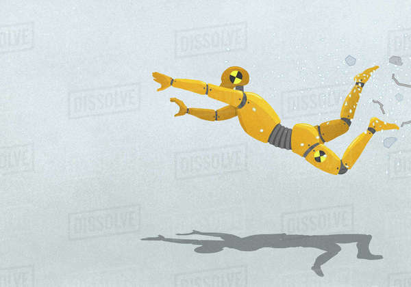 Crash test dummy flying - Royalty-free Stock Photo | Dissolve
