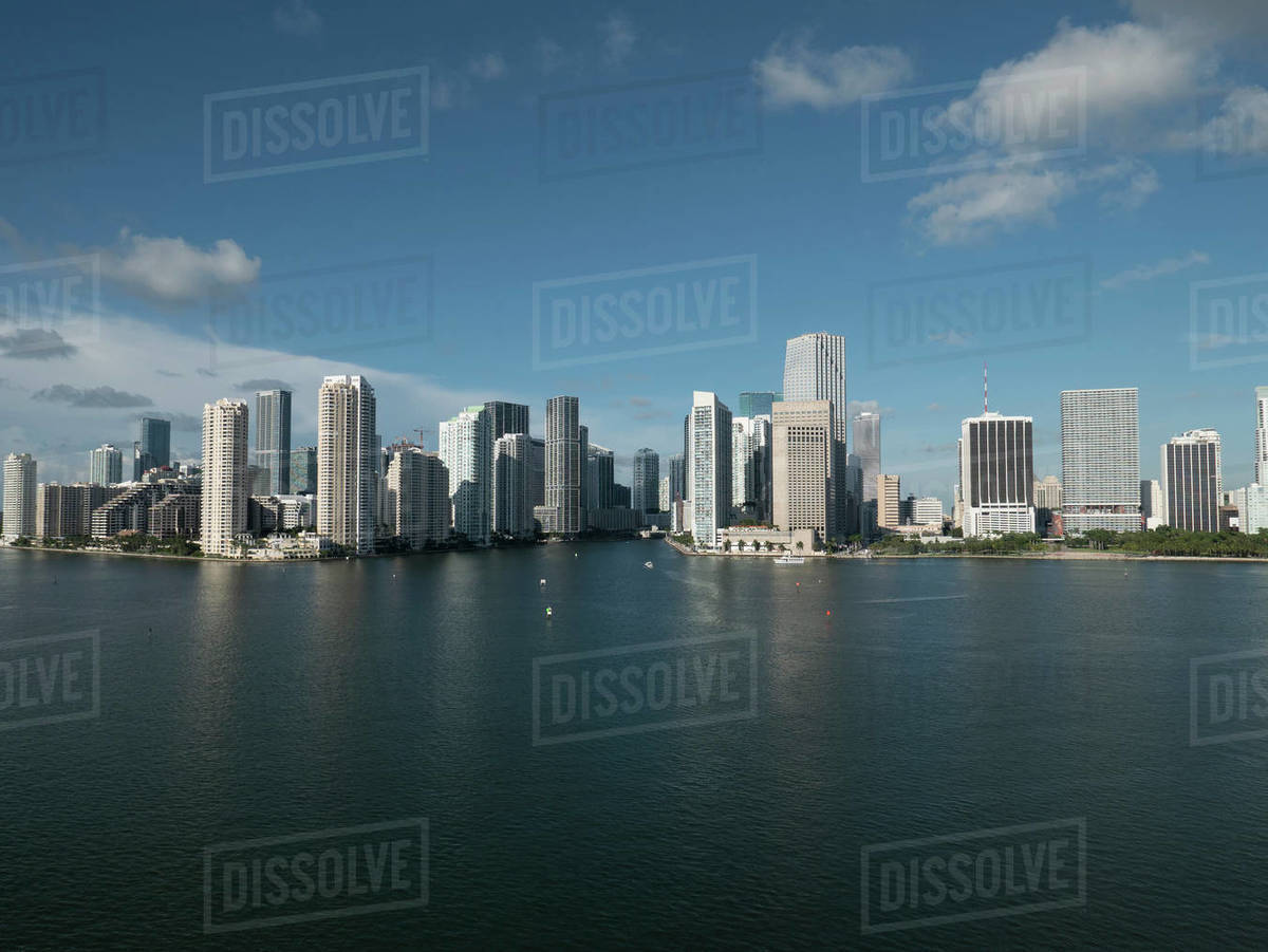 Sunny cityscape view of Miami, Florida, USA - Royalty-free Stock Photo ...