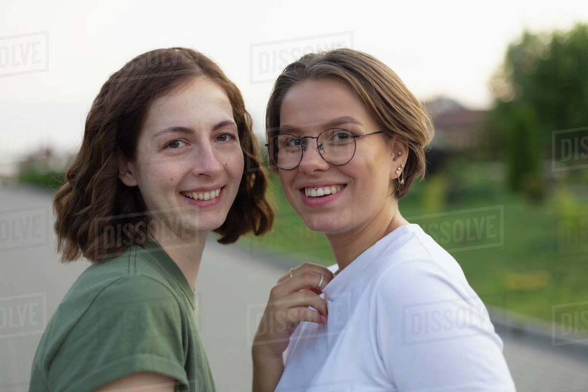 Portrait happy women friends - Royalty-free Stock Photo | Dissolve