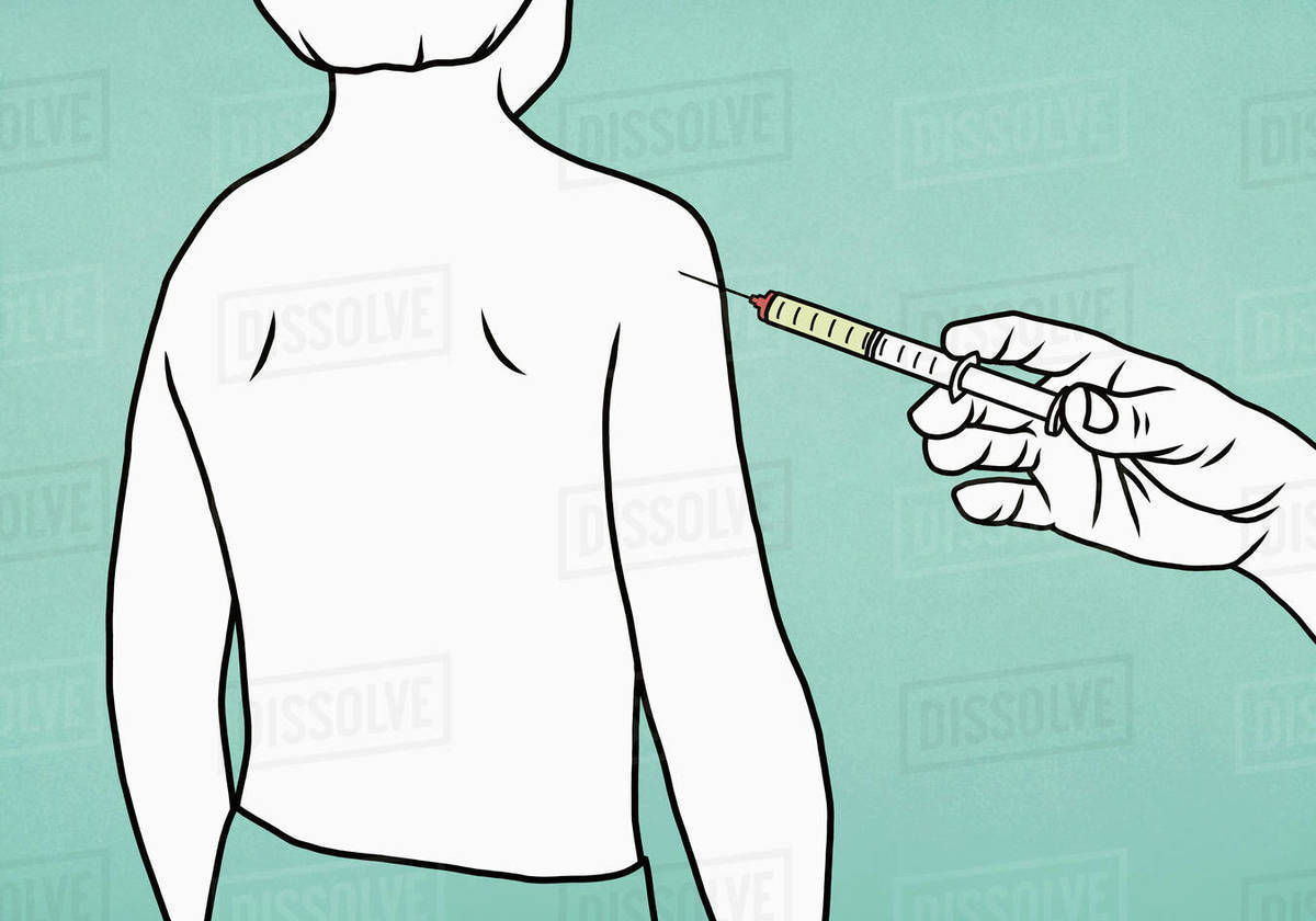 Boy getting a shot in the arm - Royalty-free Stock Photo | Dissolve