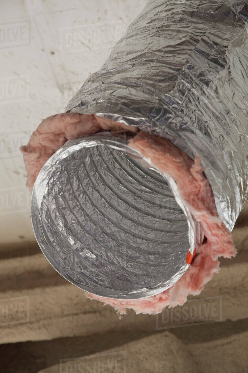 An open air duct pipe with insulation around it - Royalty-free Stock ...