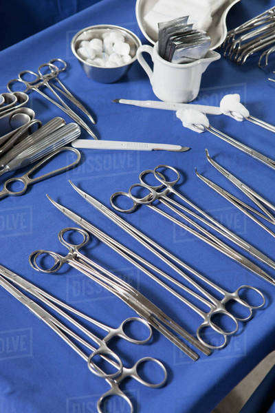 Tray with surgical instruments and equipment - Royalty-free Stock Photo ...